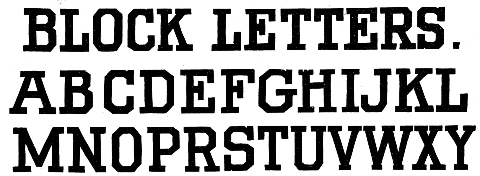 Block Lettering Font Levelings