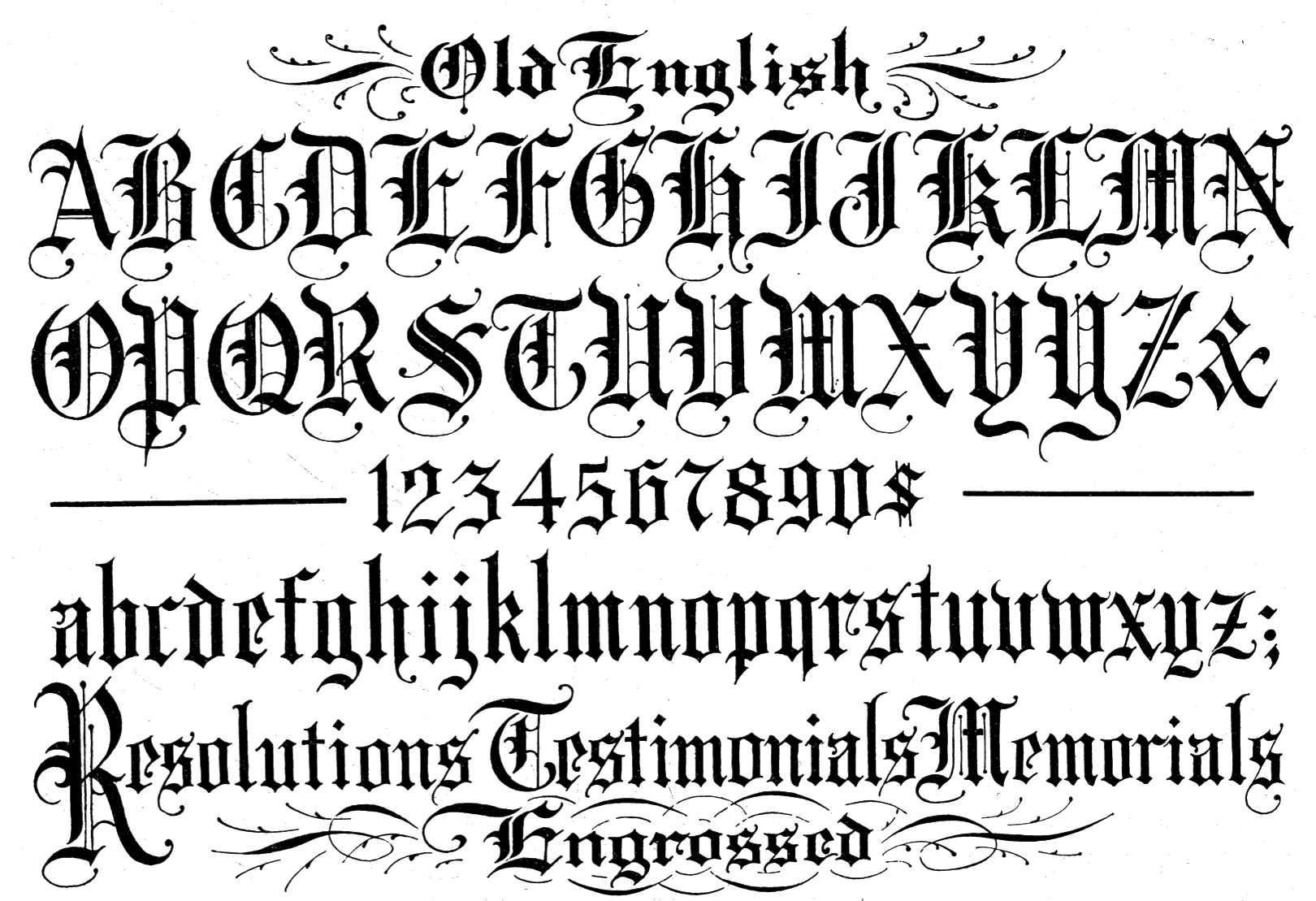 Old English Font Collection Of Picture B id Server 06