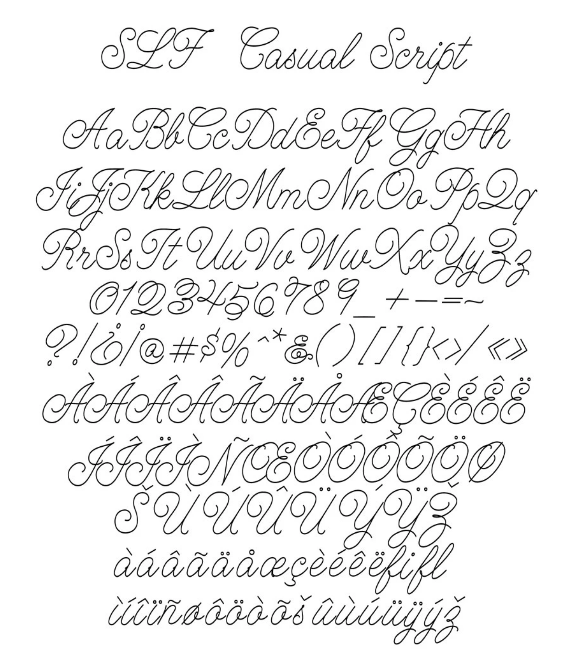 Single Line Font Script Sapjefeel